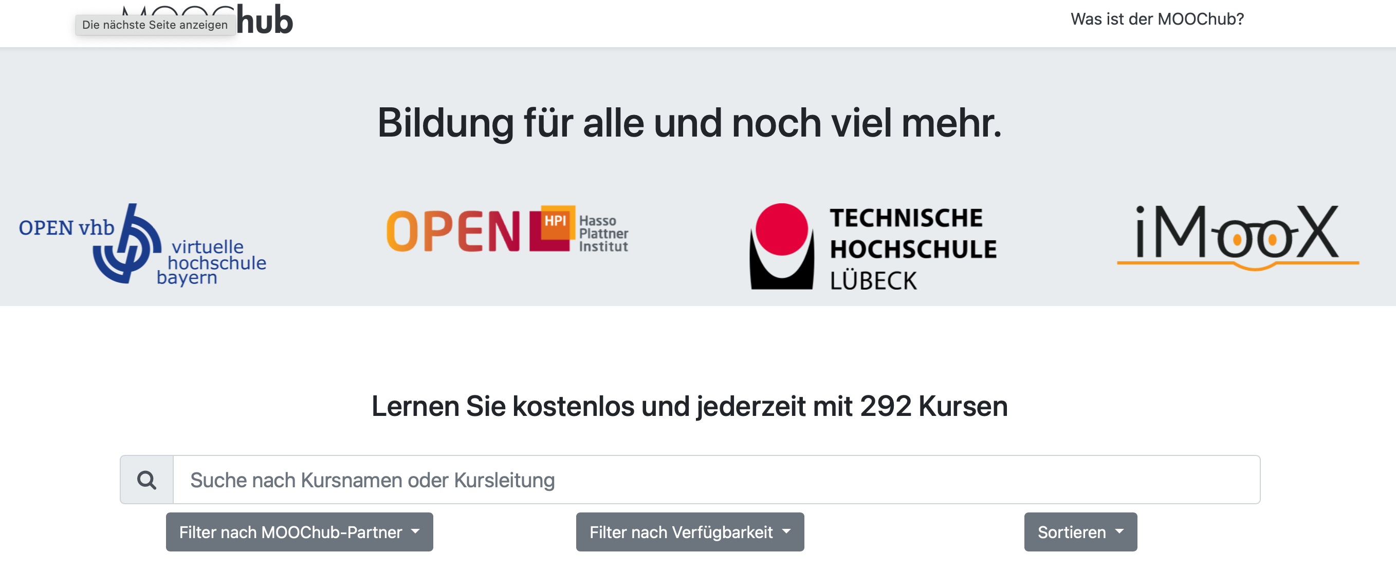 [moochub] MOOChub mit 292 kostenlosen Kurse online #mooc #imoox – e-Learning Blog